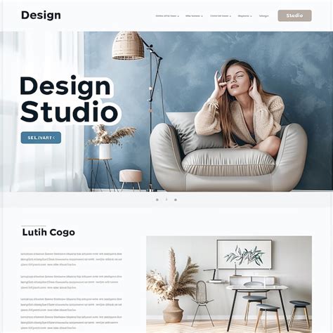 Premium Photo A Sophisticated Full Landing Page Of A Female Model For A Portfolio