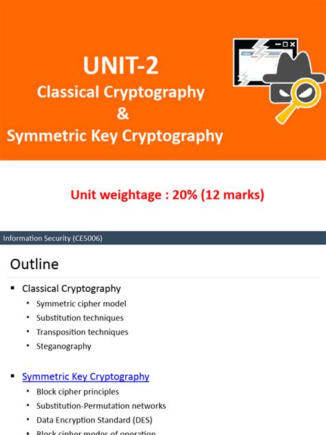 Unit 2 Classical Cryptography Symmetric Key Cryptography Pdf Cryptography Cryptanalysis