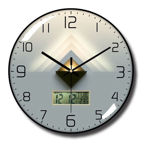 Настенные часы с английским светодиодным календарем модные бесшумные часы настенного крепления