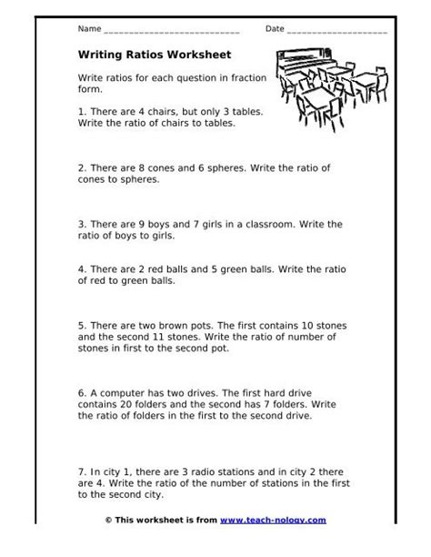 Writing Ratios Worksheet Teach Nology Worksheets Library