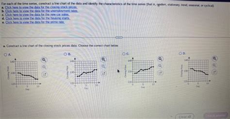 For Each Of The Time Series Construct A Line Chart Chegg Com