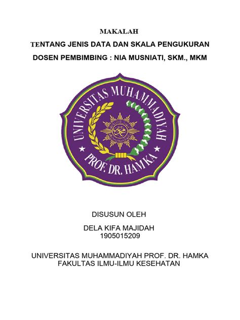 Makalah Biostatistik Jenis Data Dan Skal Pdf