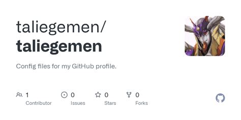 GitHub Taliegemen Taliegemen Config Files For My GitHub Profile
