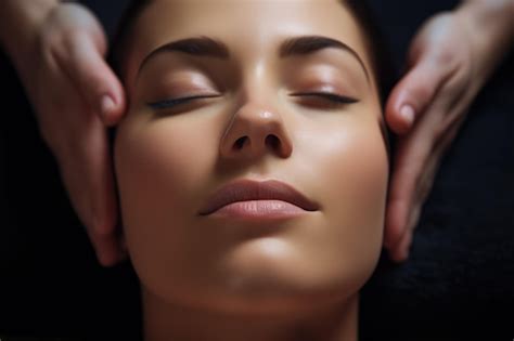 Premium Ai Image A Woman Enjoy Facial Massage Service
