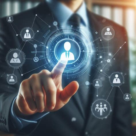 Premium Photo A Man Is Pointing At A Screen With A Man Pointing At A Finger