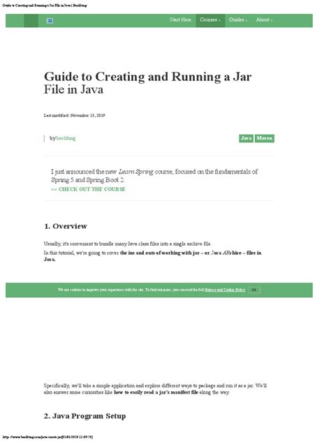 Guide To Creating And Running A Jar File In Java Baeldung Pdf