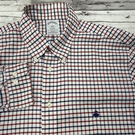 Brooks Brothers Button Up Oxford Shirt Men L Regent Multicolor Plaid