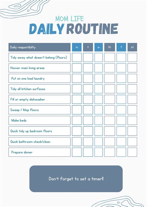 Daily Routine in a Mom Life / Responsibilities - Etsy