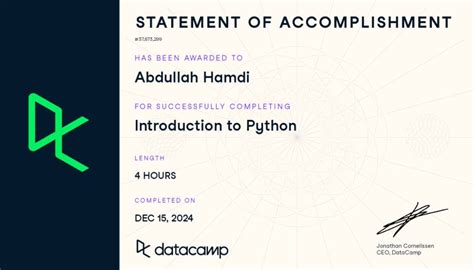 Abdullah Hamdi On Linkedin Python Datacamp Learningjourney