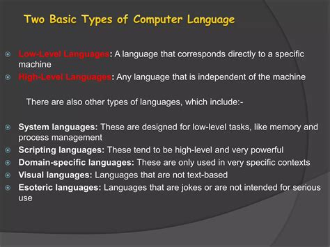 Features Of Machine Language Assembly Language High Level Language