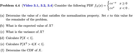 Solved Problem 44 Video 31 32 34 Consider The