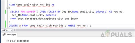 How To Remove Duplicate Rows From A Sql Server Table