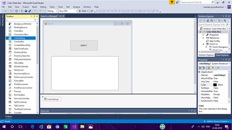 Using Color Dialog In Windows Forms