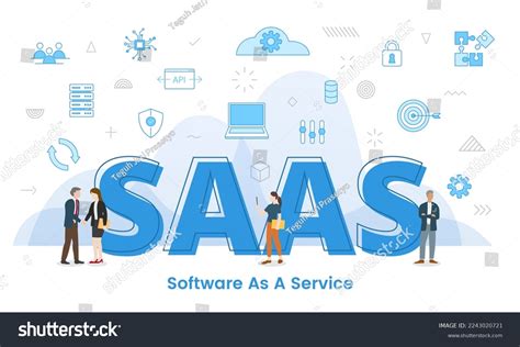 Saas Software Service Concept Big Words Stock Vector (Royalty Free) 2243020721 | Shutterstock