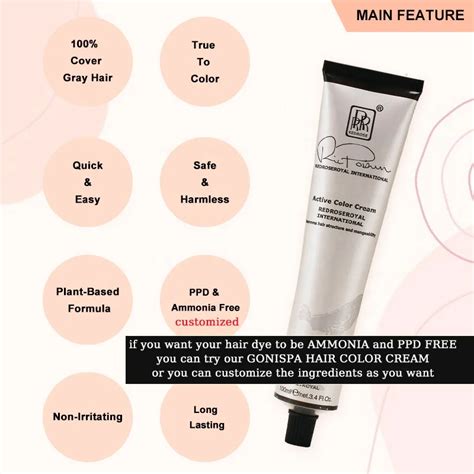 Customized Oem Ammonia Free Hair Dye Cream 56 Colour No Ppd Hair Color Cream For Professional