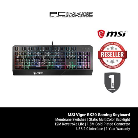 MSI Vigor GK20 Gaming Keyboard | PC Image