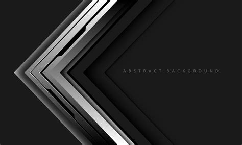 Abstract Silver Arrow Cyber Black Line Circuit Direction Geometric On