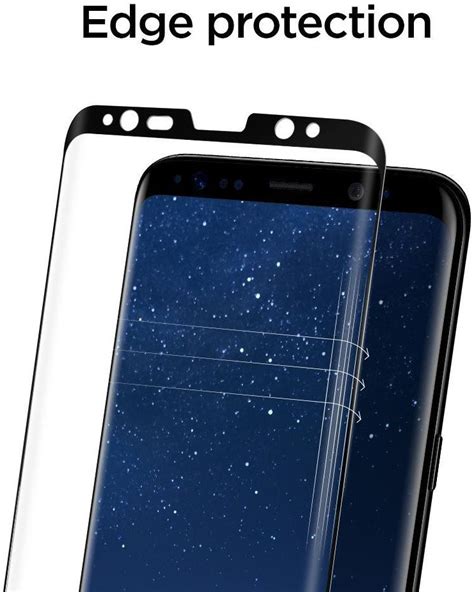 Spigen Samsung Galaxy S9 Plus Curved Tempered Glass Protector Zwart ...