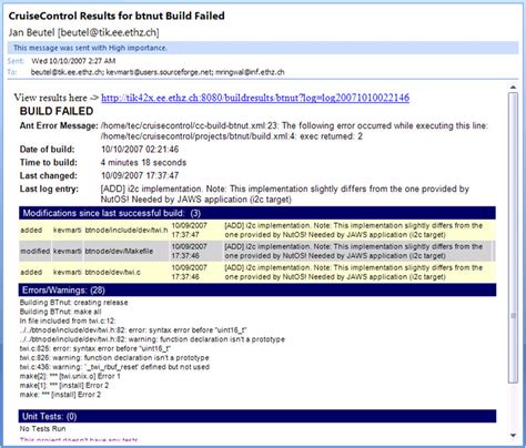 Build Results And Error Messages Are Directly Reported Using Email Download Scientific Diagram