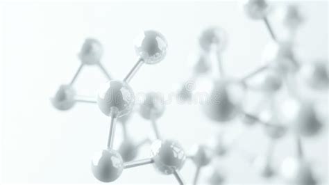 Abstract White Molecular Structure On Light Background Stock