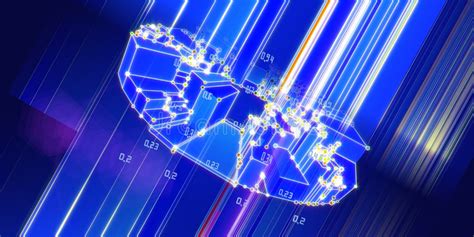 Big Data Abstract Concept Of Radial Algorithm Analytics Quantum Virtual Cryptography Stock