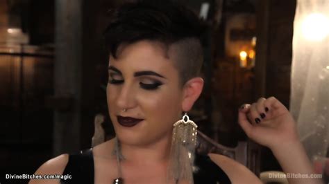 Femdom In Latex Fucking Bound Man