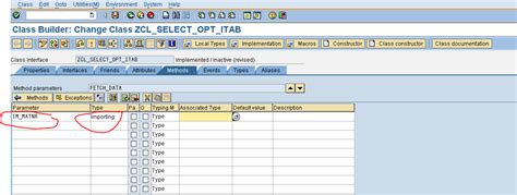 Sap Tech Global Class Passing Parameters Select Options And Internal Table To Methods