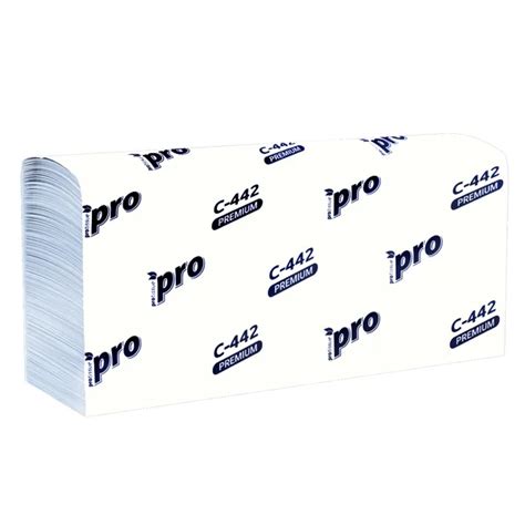 Бумажные полотенца Protissue С442 листовые белые 200шт 2 слоя Z сложения купить в интернет