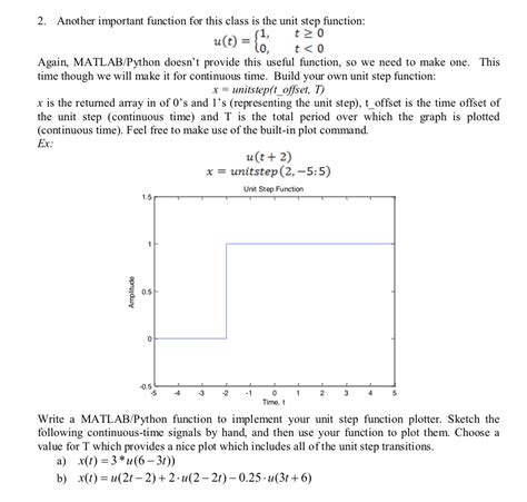 Solved 2 Another Important Function For This Class Is The Chegg Com