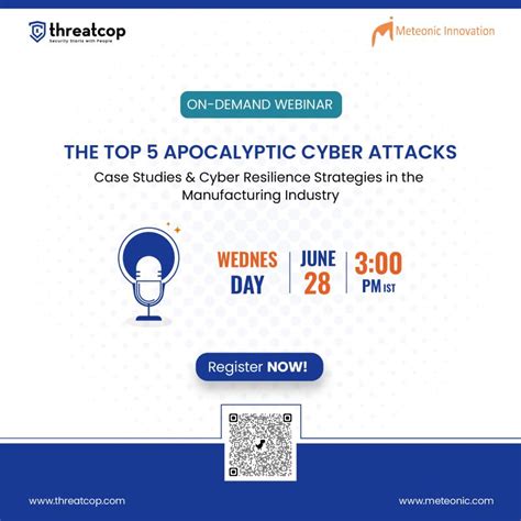Meteonic Innovation Pvt Ltd On Linkedin Webinar Webinar Manufacturing Cyberattacks