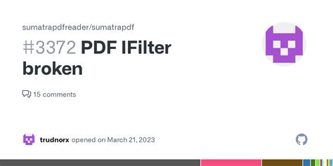 pdf ifilter broken · issue 3372 · sumatrapdfreader sumatrapdf · github