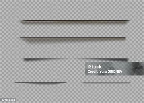 절연 그림자 벡터 페이지 구분선 격리 투명 한 그림자와 함께입니다 그림자 효과의 집합입니다 가장자리에 대한 스톡 벡터 아트 및 기타 이미지 Istock