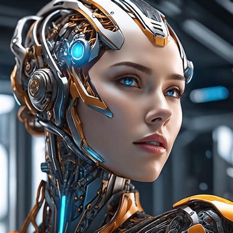 Premium AI Image A Highly Advanced Android With Synthetic Skin And Emotions Indistinguishable