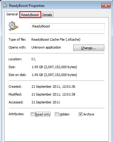 Deactivating ReadyBoost For Windows