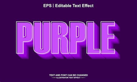 Premium Vector Purple Editable Text Effect