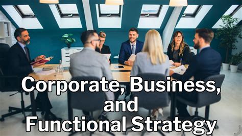 Hierarchy Of Strategy Corporate Business And Functional Strategy