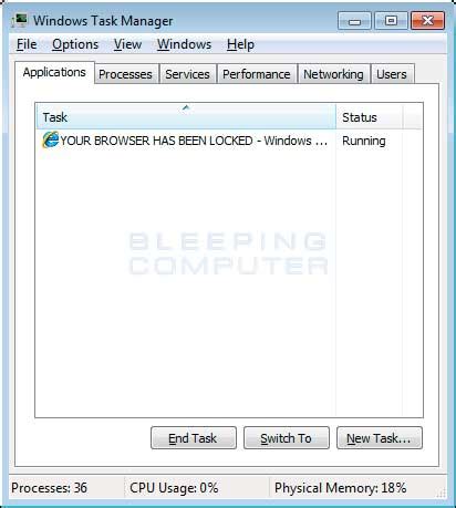 Remove The Your Windows Is Infected Popup Scam
