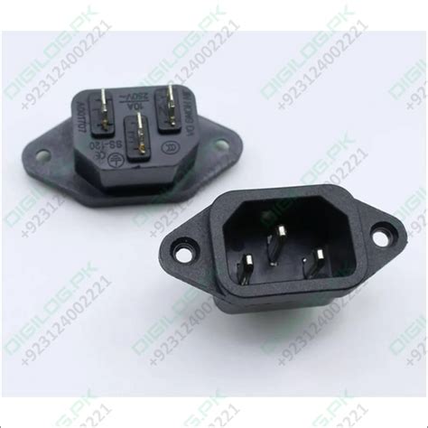3 Pin Male Power Socket Computer Power Socket Digilog Pk