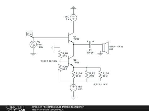 Electronics Lab Design 2 Amplifier CircuitLab