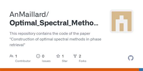 Github Anmaillardoptimalspectralmethodspr This Repository