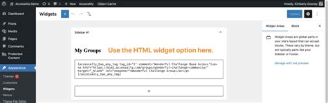 Adding CommunityAlly Sidebar Widgets In AccessAlly KB AccessAlly