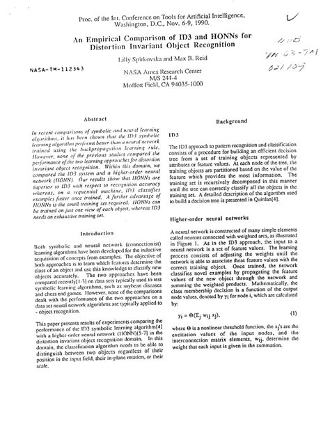 PDF An Empirical Comparison Of ID And HONNs For Distortion Invariant Object Recognition