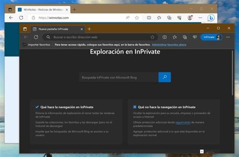 Cómo iniciar el navegador Microsoft Edge en modo privado InPrivate View WinNotas