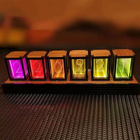 Buy TXX Nixie Tube Clock RGB Digital Clock LED Glow Tube Clock With Beautiful Package To
