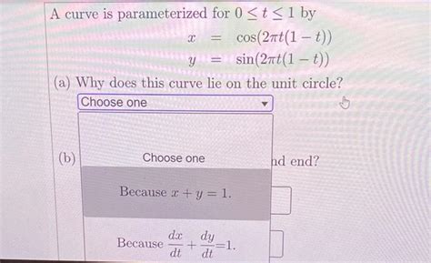 solved a curve is parameterized for 0≤t≤1 by