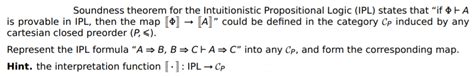 solved soundness theorem for the intuitionistic