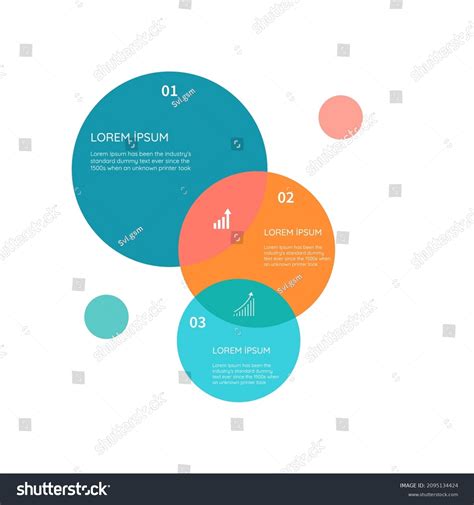 Three Overlapping Circles Infographic Venn Diagram Stock Vector Royalty Free 2095134424