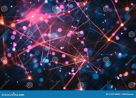 Abstract Neural Network Background With Glowing Connections Stock Illustration Illustration Of