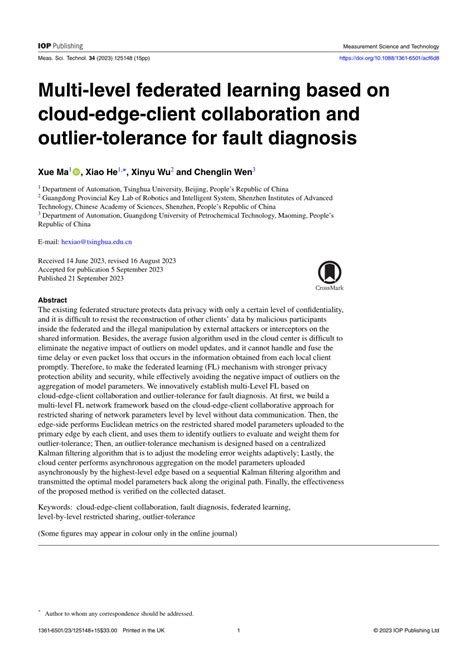multi level federated learning based on cloud edge client collaboration