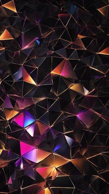 Premium Photo Abstract Pattern Of Glowing Geometric Triangles Loop